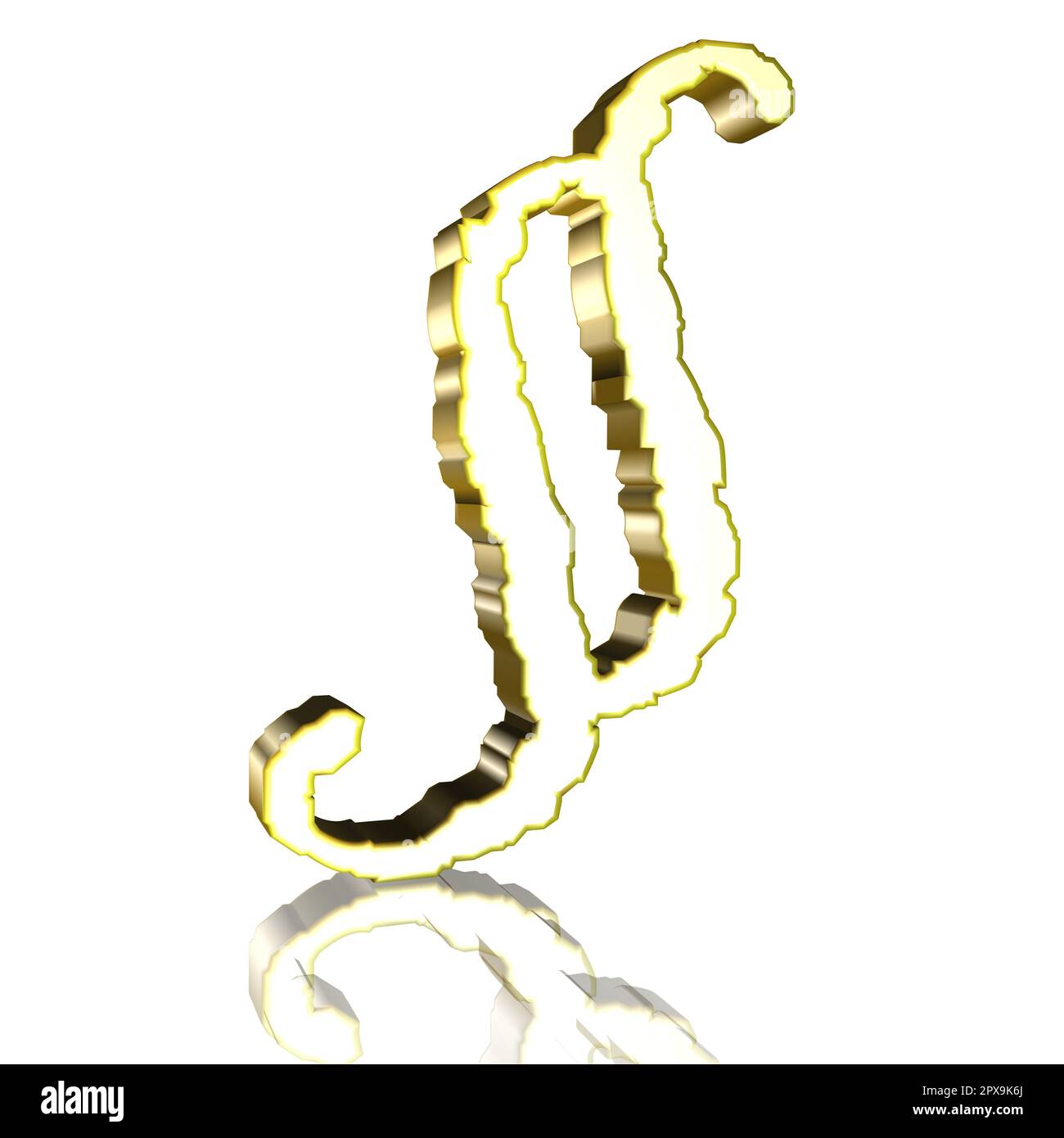 Paragraph sign as a symbol in yellow, gold on a white background as a ...