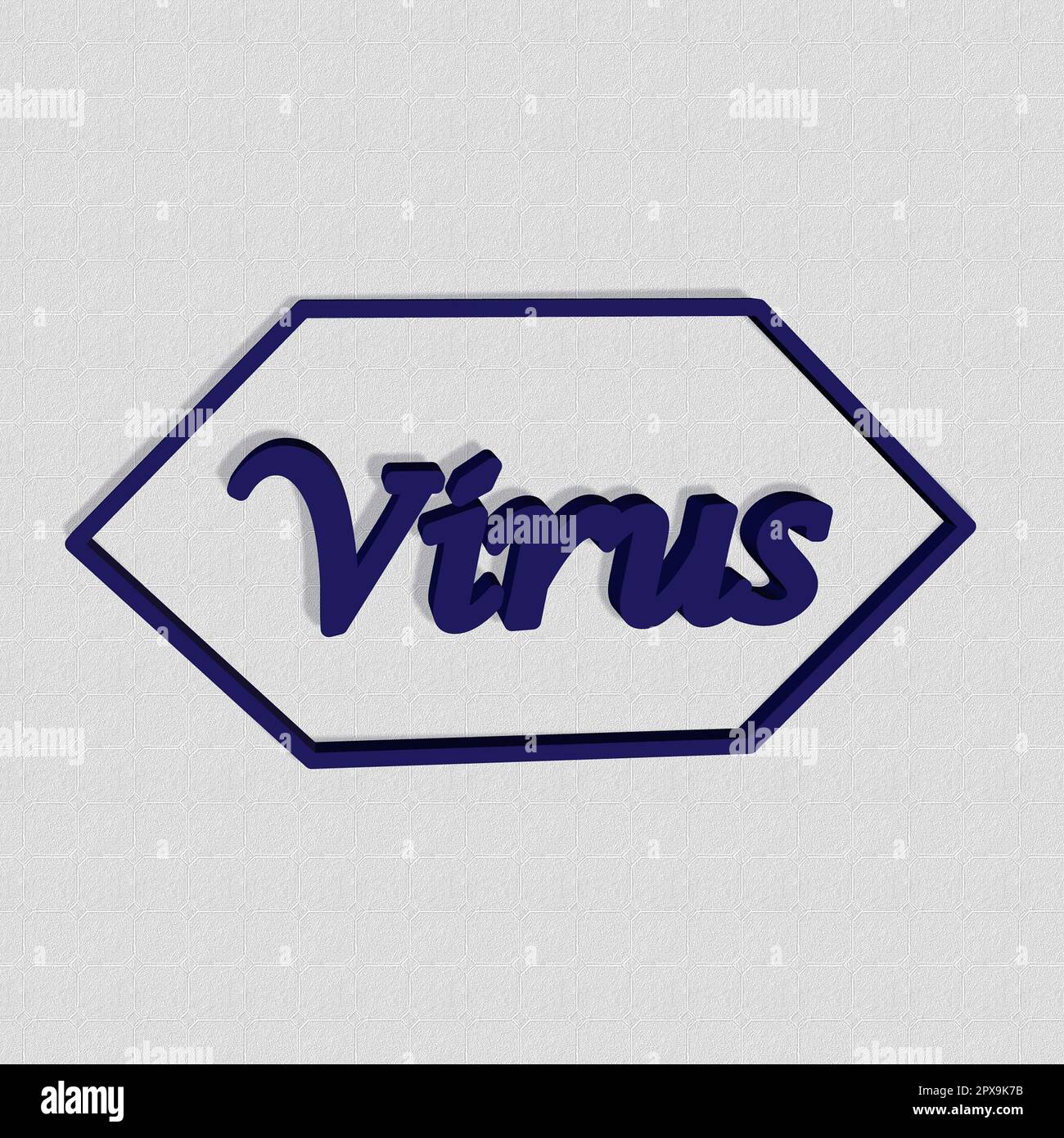 "Virus" - word, lettering or text as a 3D illustration, 3D rendering ...