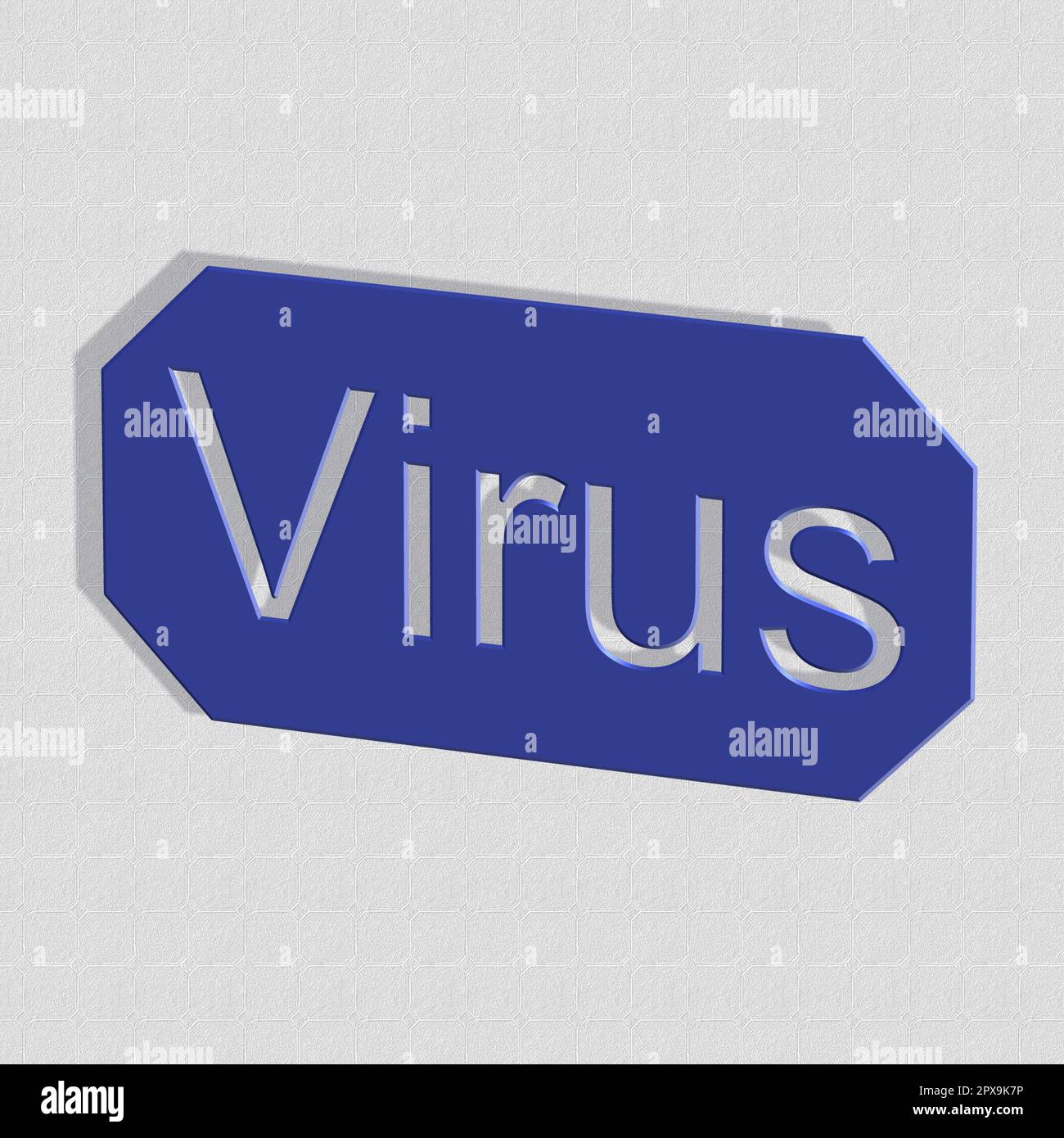 "Virus" - word, lettering or text as a 3D illustration, 3D rendering ...