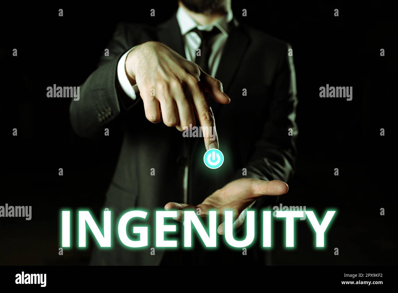 Conceptual display Ingenuity, Business idea the quality of being clever ...