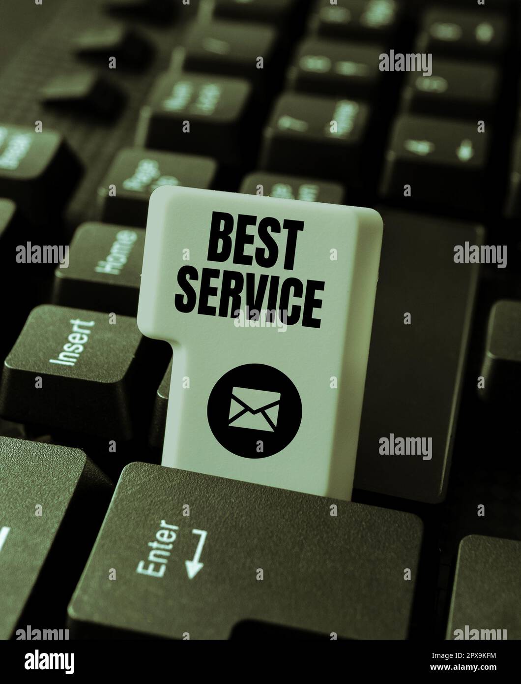 Sign displaying Best Service, Word for finest reviewed assistance ...