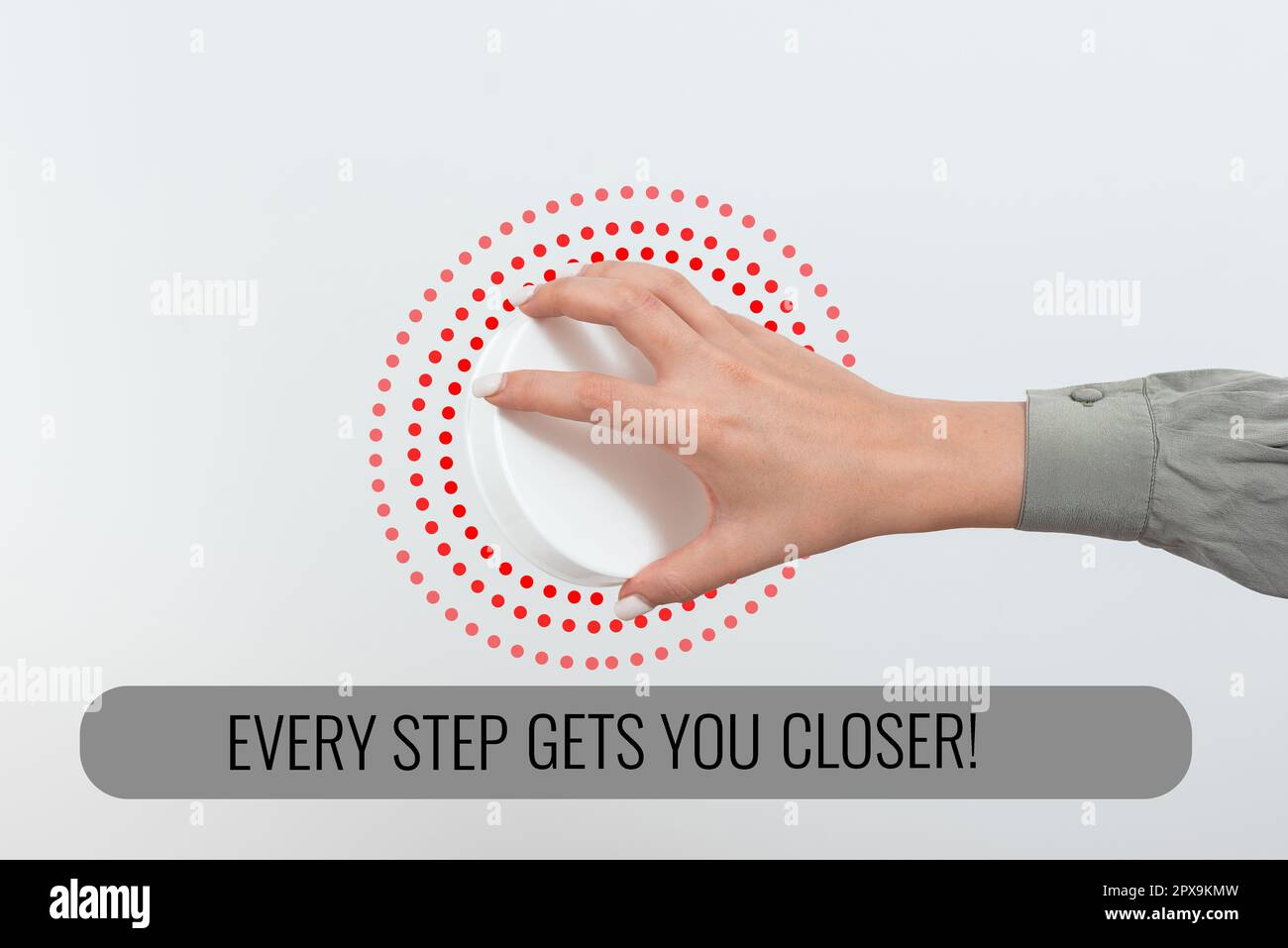 Text caption presenting Every Step Gets You Closer, Word Written on ... Text caption presenting Every Step Gets You Closer, Word Written on ...