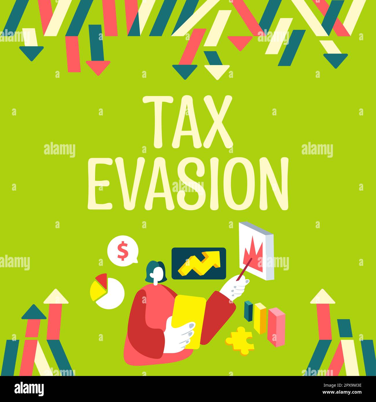 Sign displaying Tax Evasion, Business showcase the failure to pay or ...