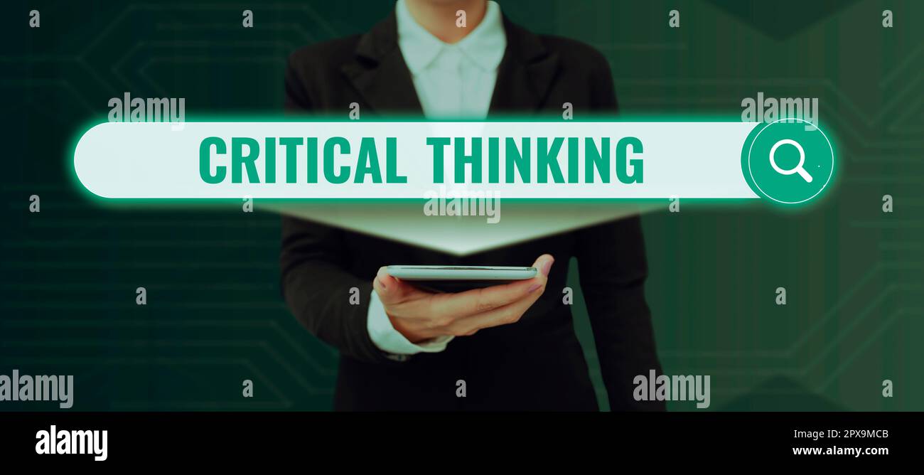Hand writing sign Critical Thinking, Business overview sequence of ...