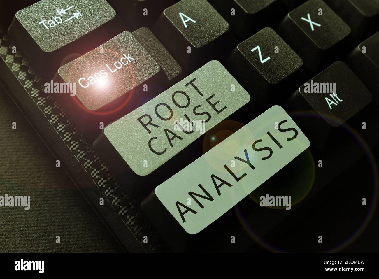 Text sign showing Root Cause Analysis, Word Written on Method of Problem Solving Identify Fault ...