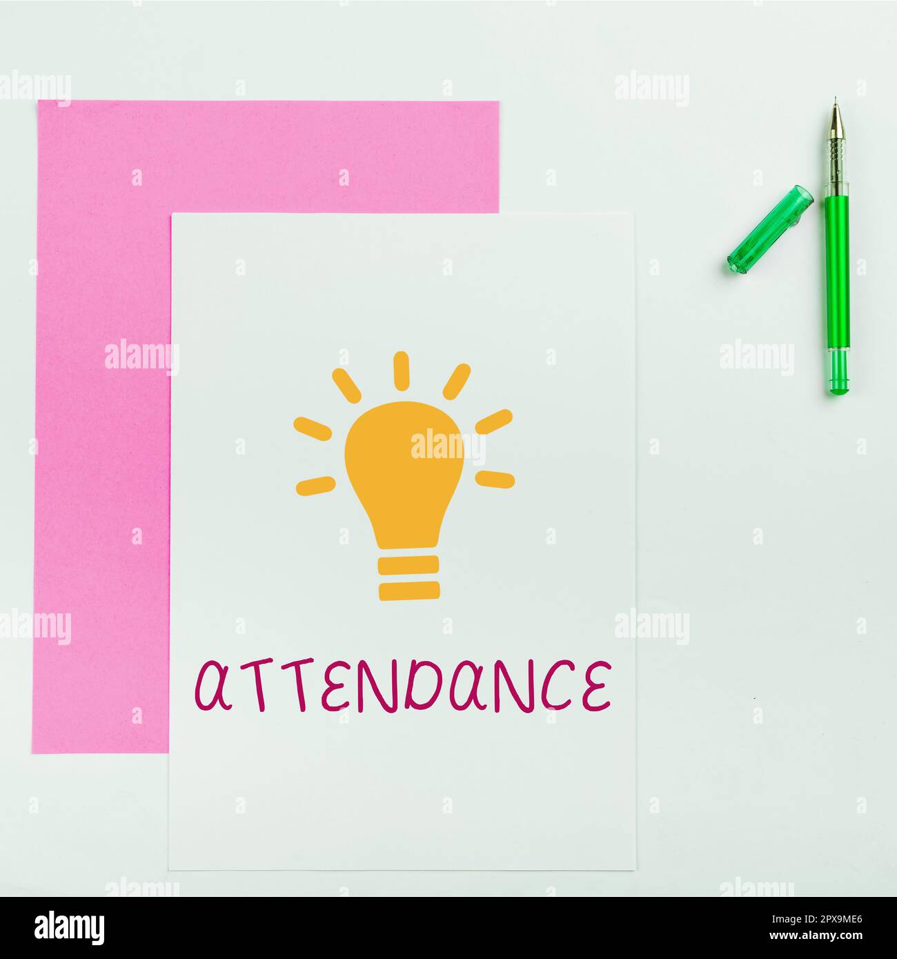 Sign displaying Attendance, Concept meaning Going regularly Being ...