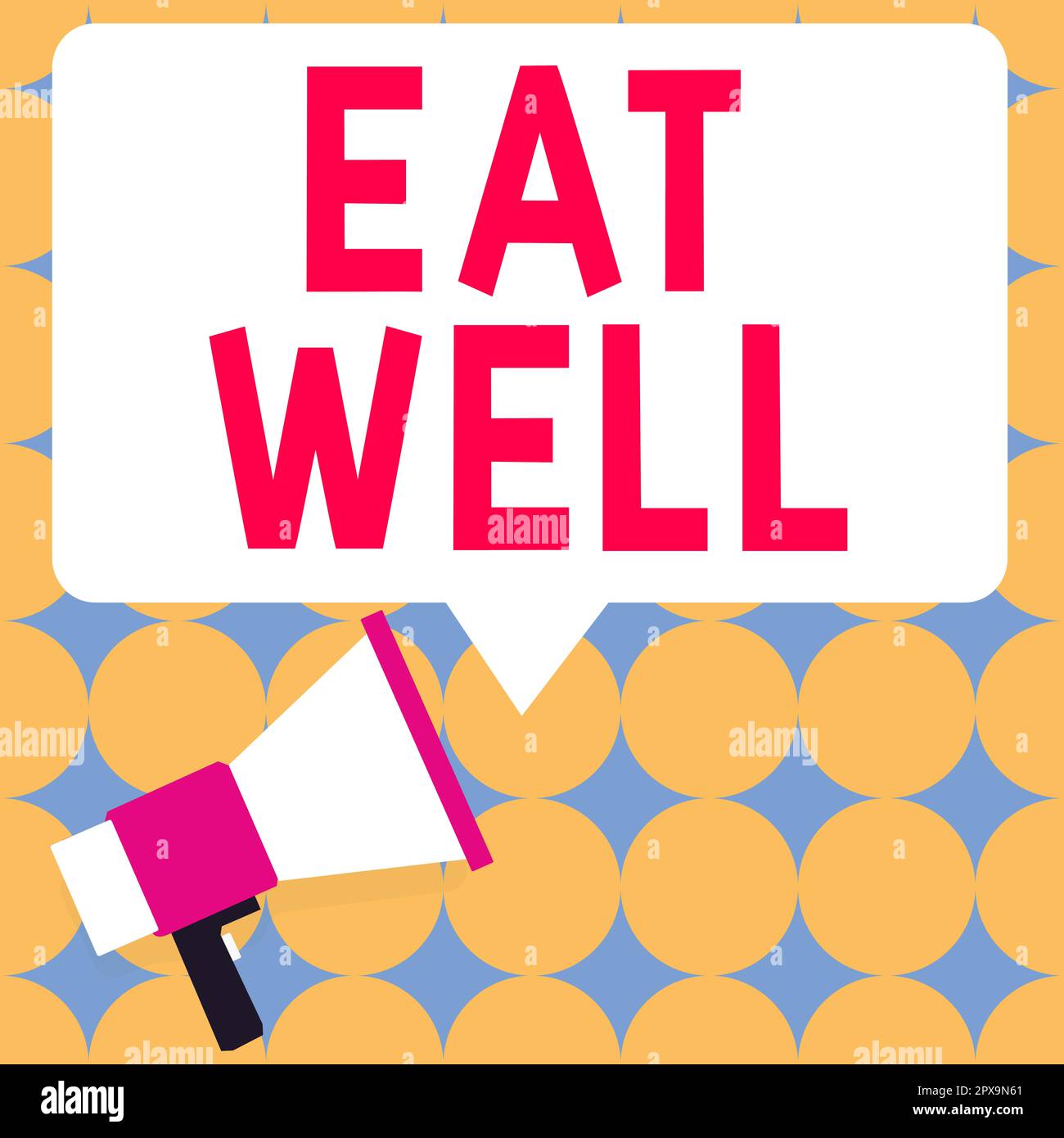 Conceptual caption Eat Well, Business idea Practice of eating only ...
