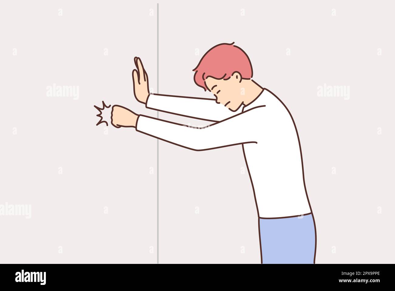 Cartoon character hit wall hi-res stock photography and images - Alamy