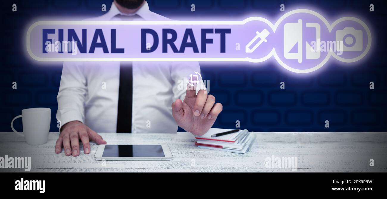 Text caption presenting Final Draft, Internet Concept final version of ...