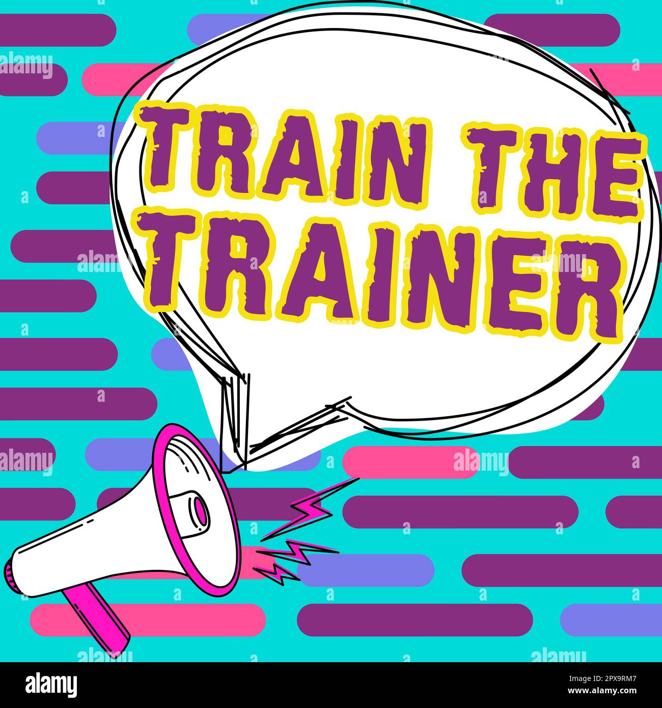 Text sign showing Train The Trainer, Concept meaning identified to ...