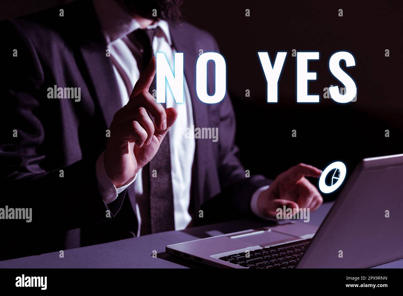 Text caption presenting No Yes, Business overview Answering question ...