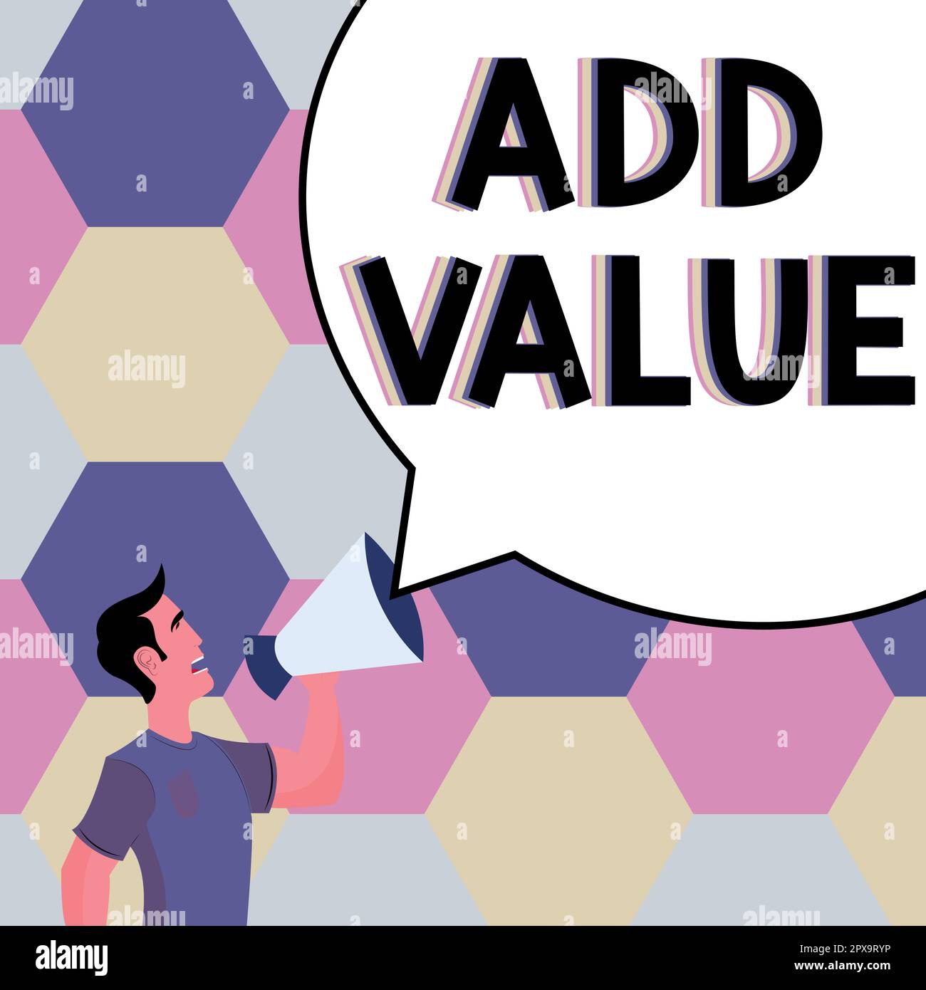 Conceptual display Add Value, Business idea an improvement or addition ...