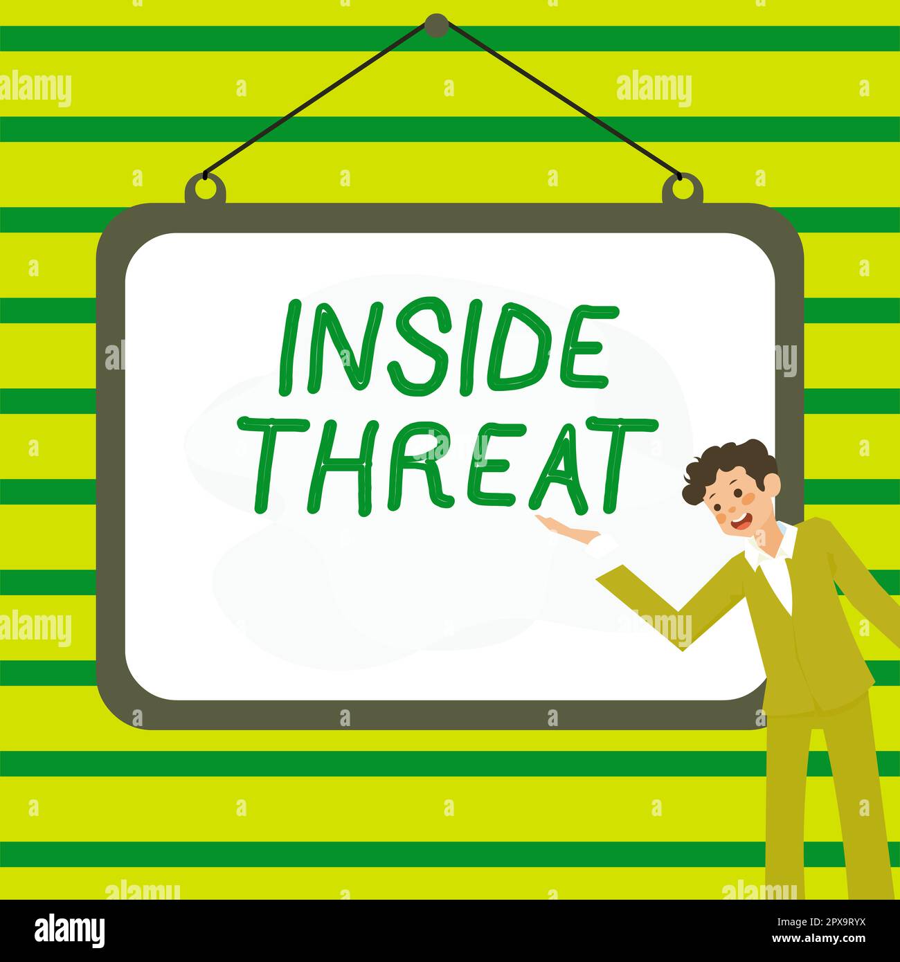 Text caption presenting Inside Threat, Business idea Information that ...