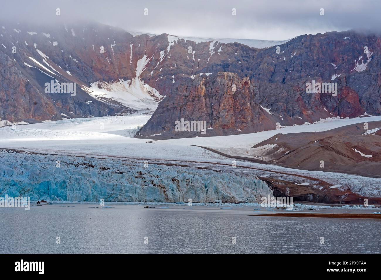 Ice and Rocks in the High Arctic at the Fourteenth of July Glacier in ...