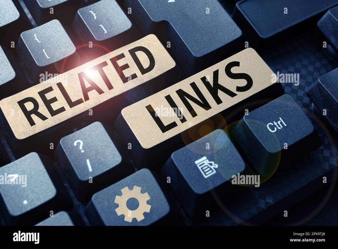 Text sign showing Related Links, Word for Website inside a Webpage ...