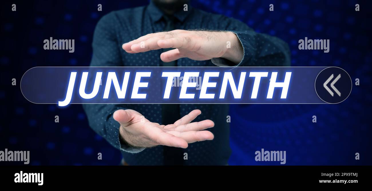 Inspiration showing sign June Teenth, Word for legal holiday in the ...