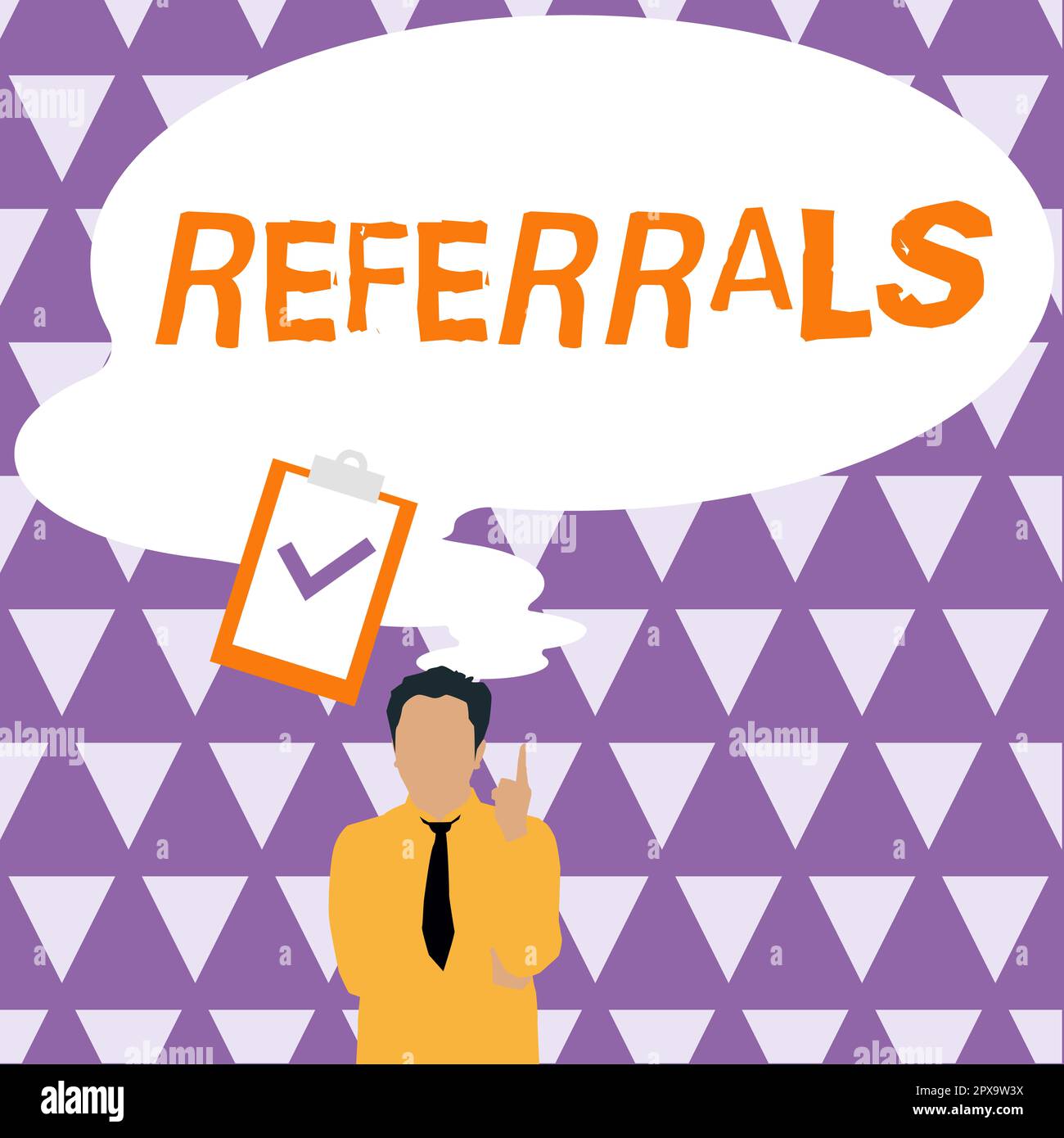 Text caption presenting Referrals, Word Written on Act of referring ...