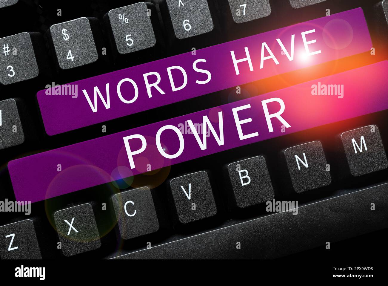 Sign displaying Words Have Power, Business idea Energy Ability to heal ...