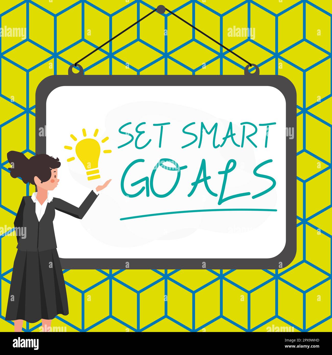 Text showing inspiration Set Smart Goals, Business approach Establish ...