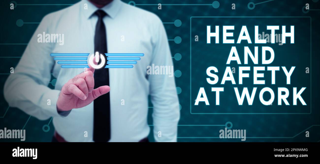 Inspiration showing sign Health And Safety At Work, Business approach ...