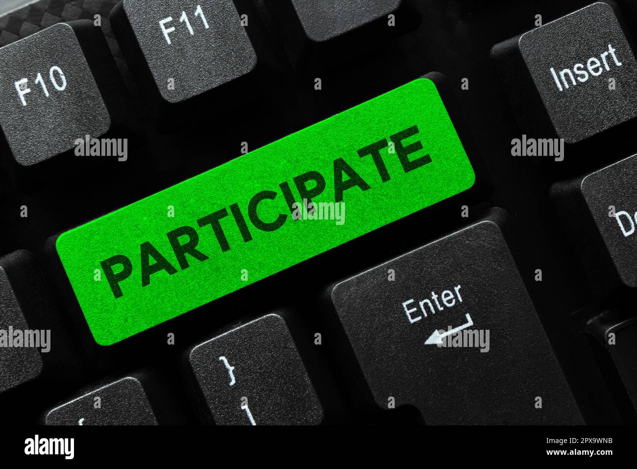 Conceptual caption Participate, Word Written on Take part in or become ...