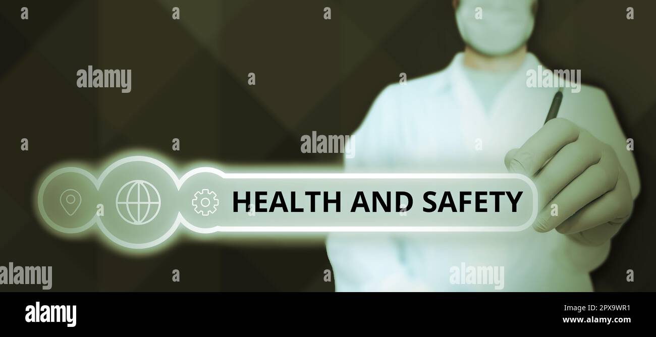 Hand writing sign Health And Safety, Business showcase Taking the ...