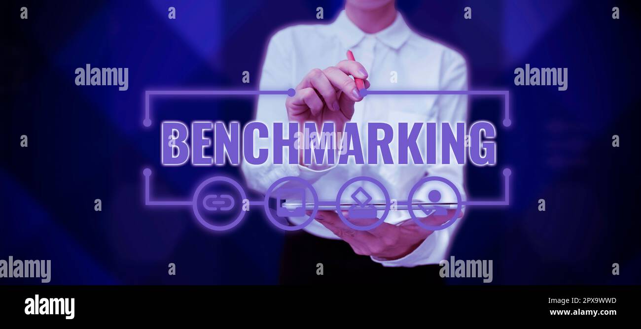 Conceptual display Benchmarking, Word for Evaluate something by ...