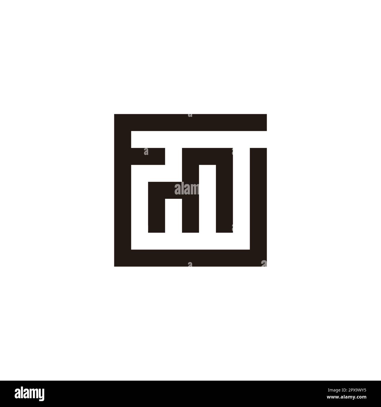 Letter E and B square, unique geometric symbol simple logo vector Stock ...