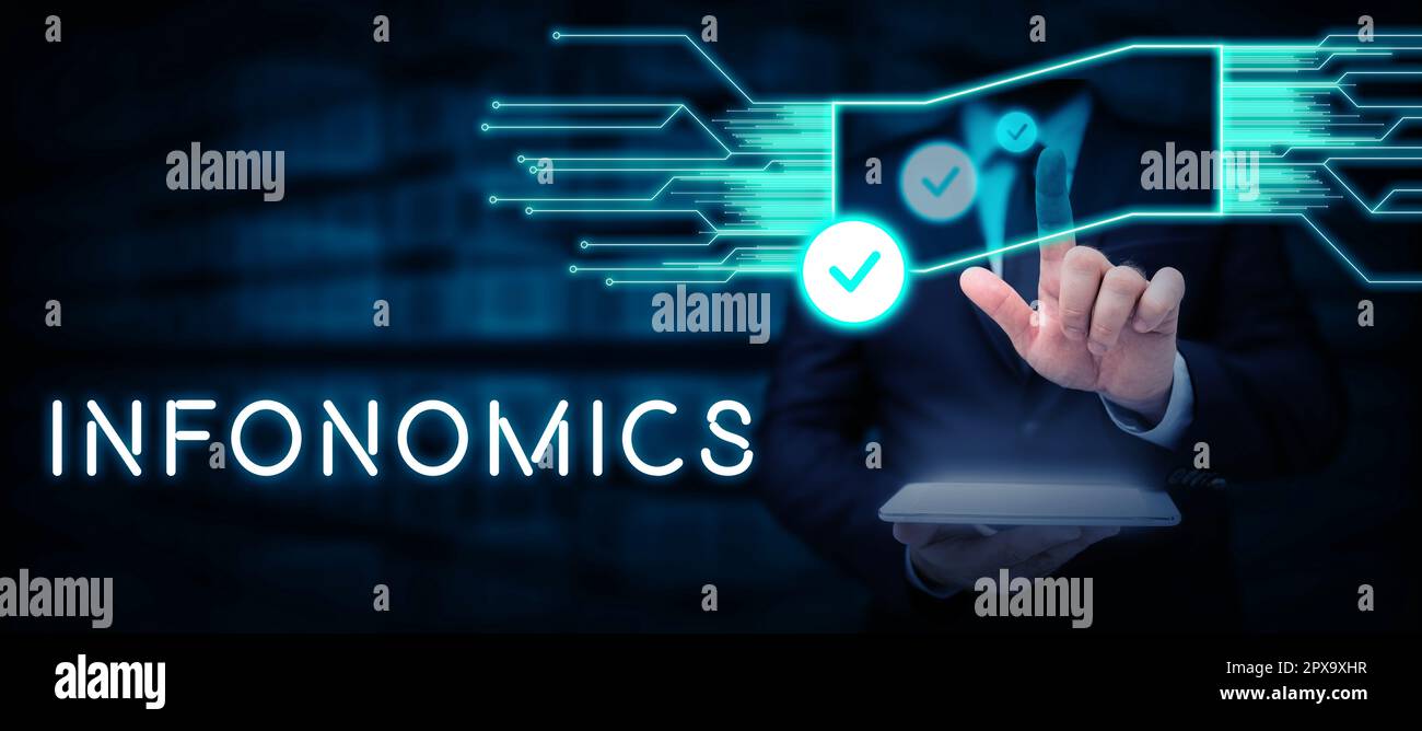 Text showing inspiration Infonomics, Word for visual image used to ...