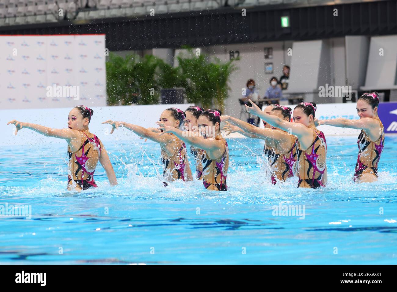 Tokyo, Japan. 2nd May, 2023. Miki house Artistic swimming club A team ...