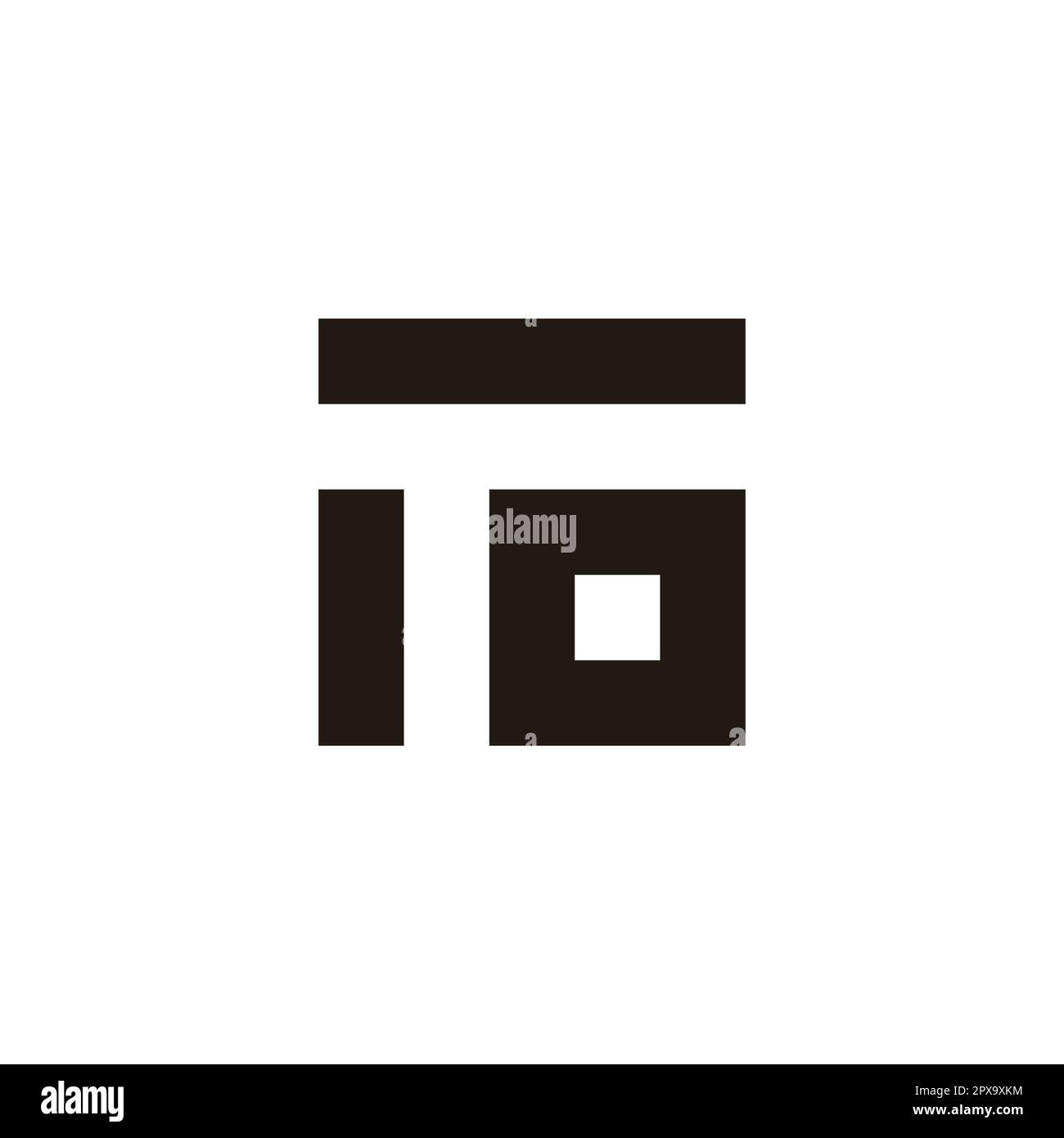 Letter T and o square geometric symbol simple logo vector Stock Vector ...