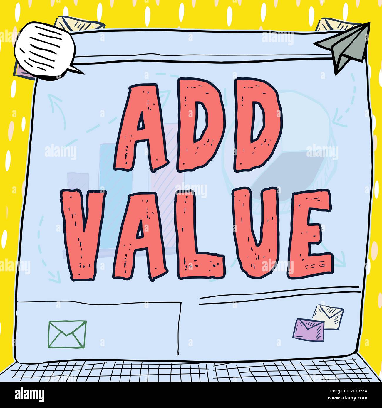 Conceptual display Add Value, Internet Concept an improvement or ...