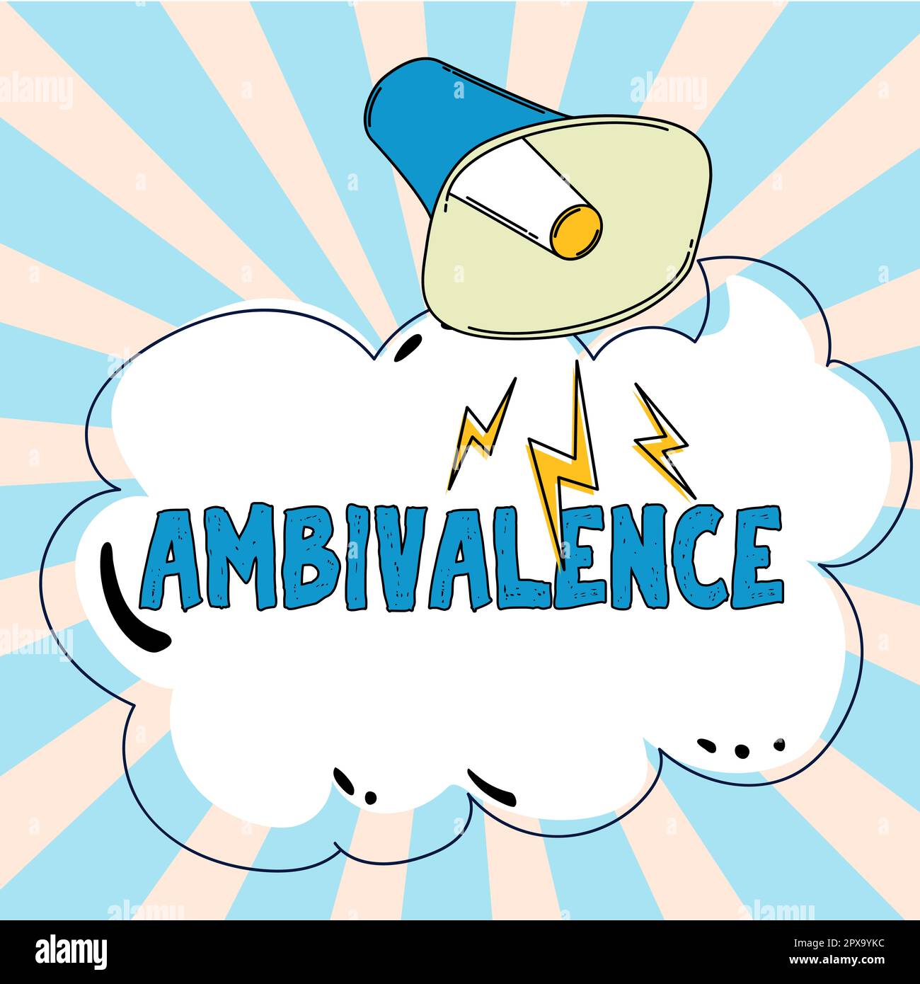 Hand writing sign Ambivalence, Business showcase attitudes or feelings ...