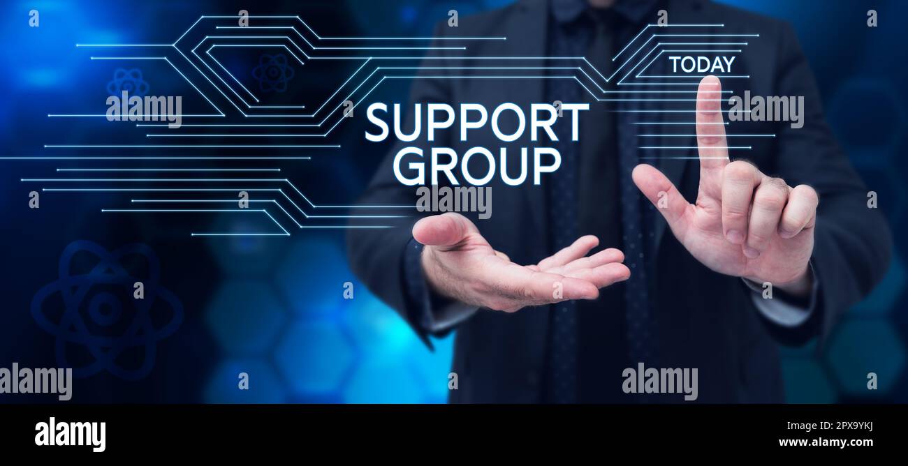 Writing displaying text Support Group, Business showcase number of ...