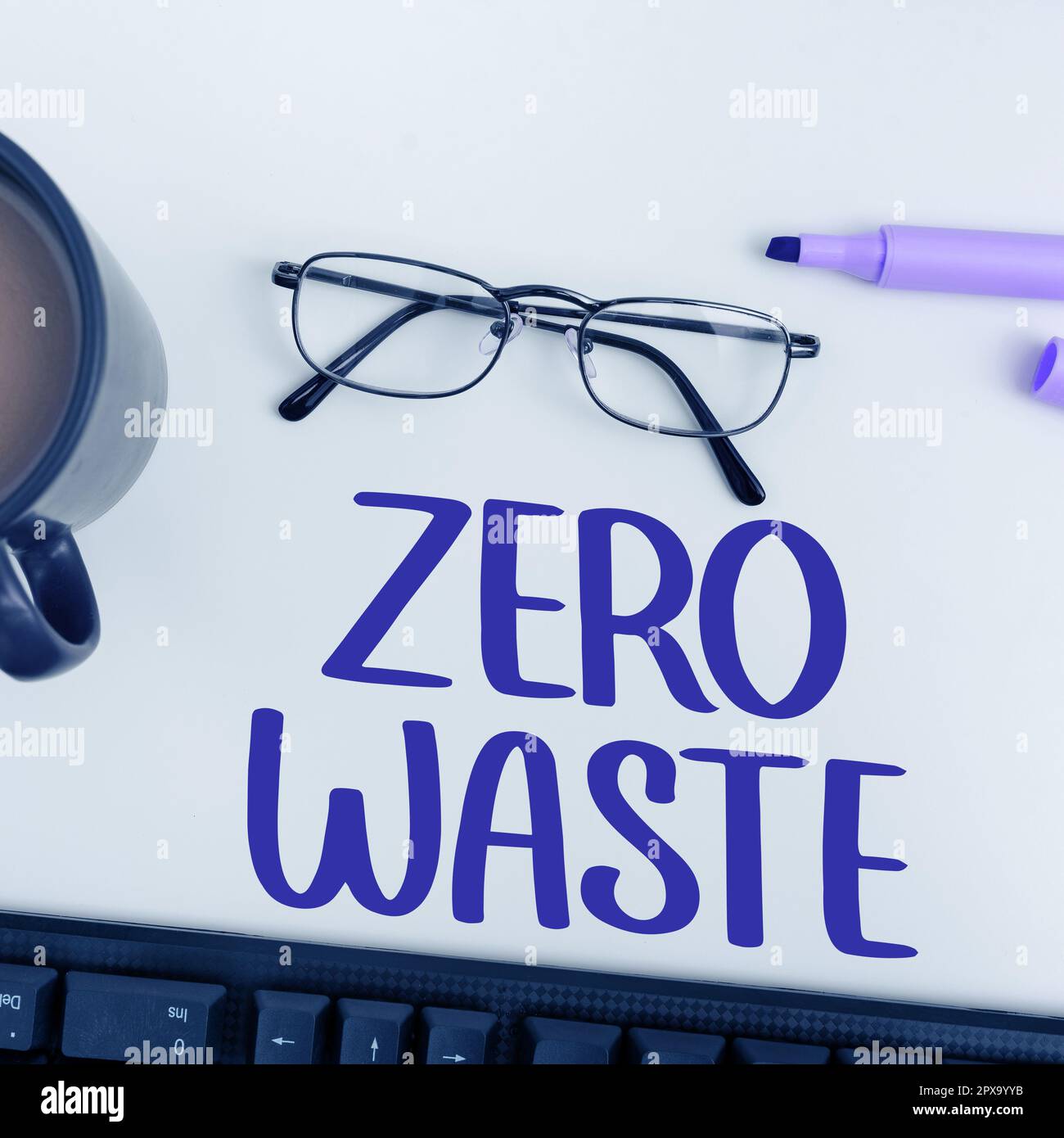 Conceptual display Zero Waste, Business overview industrial ...