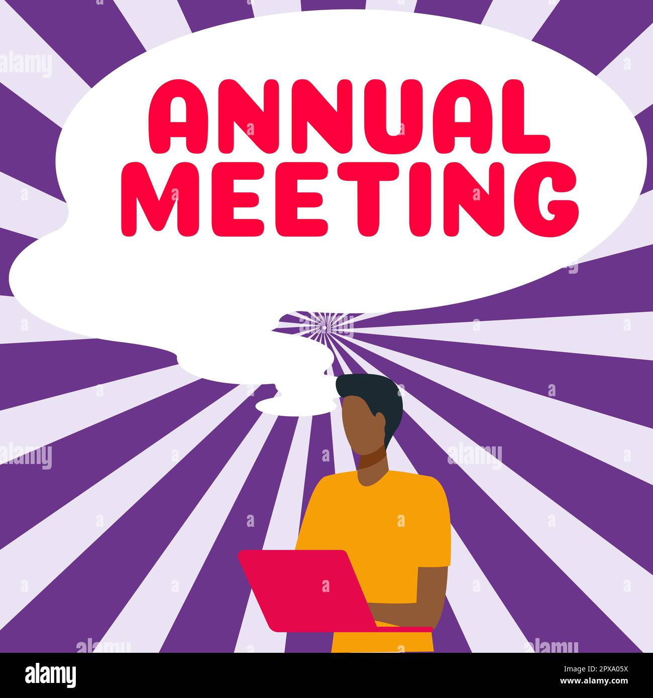 Conceptual caption Annual Meeting, Concept meaning Yearly gathering of ...