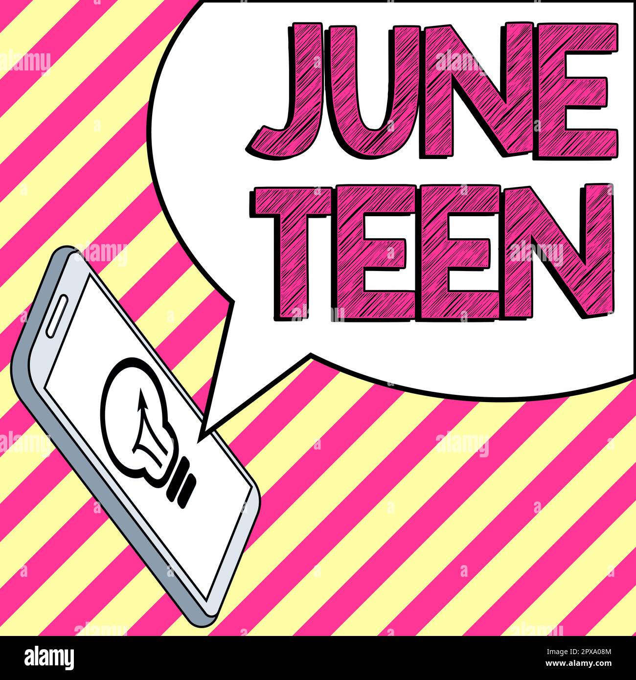 Sign displaying June Teen, Concept meaning legal holiday in the United ...