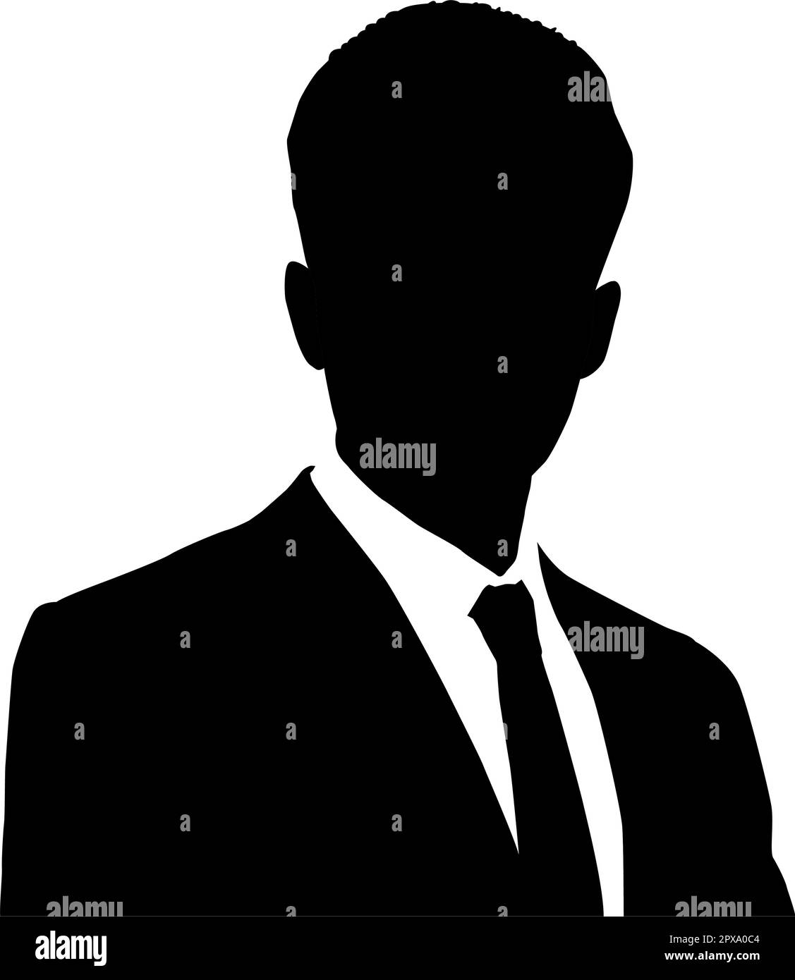 Silhouette vector icon of the upper body of several business man Stock ...