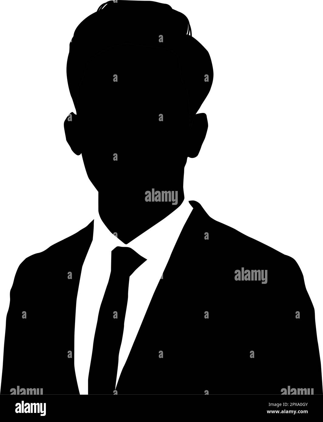 Silhouette vector icon of the upper body of several business man Stock ...