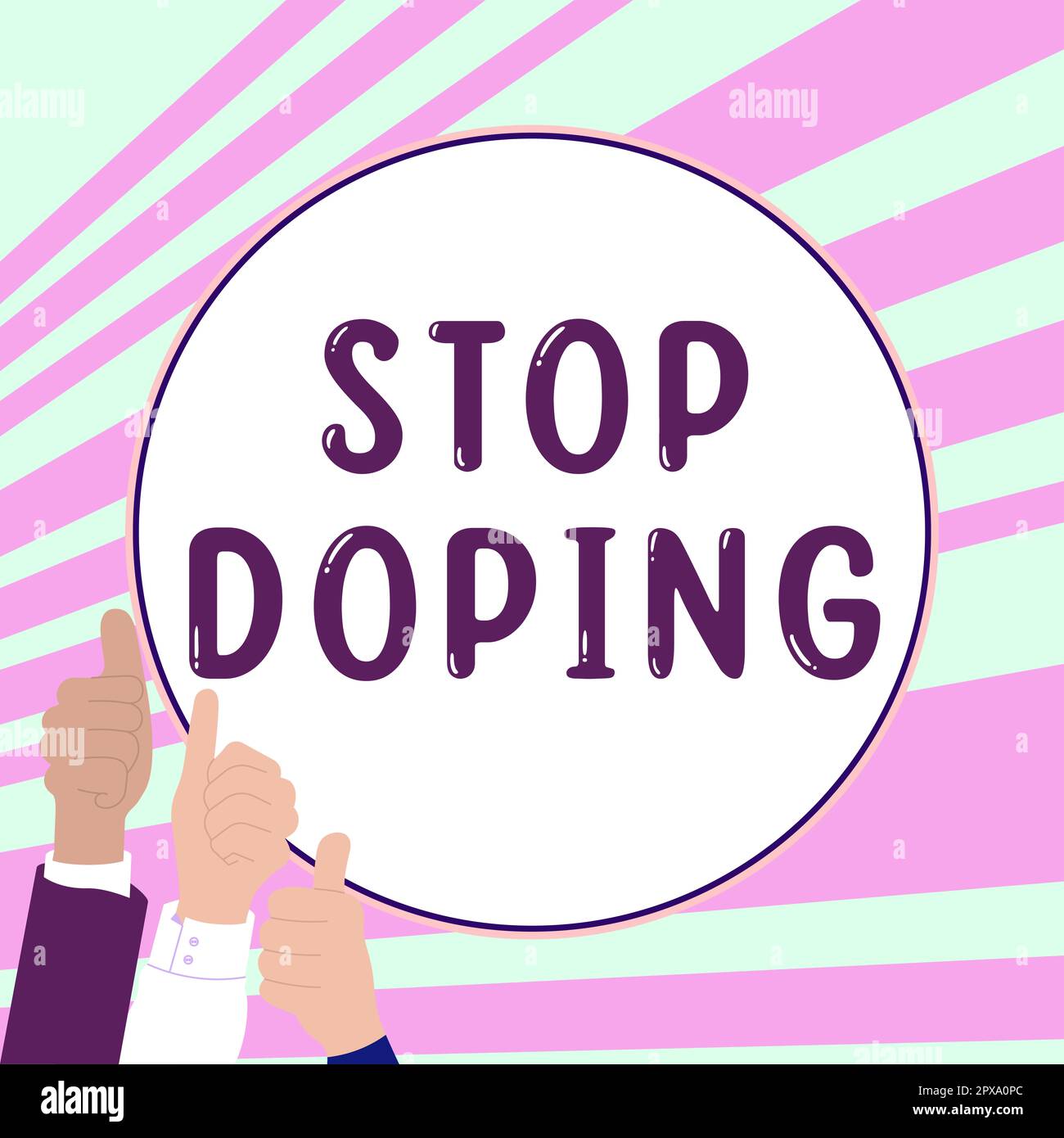 Writing displaying text Stop Doping, Word Written on do not use use ...