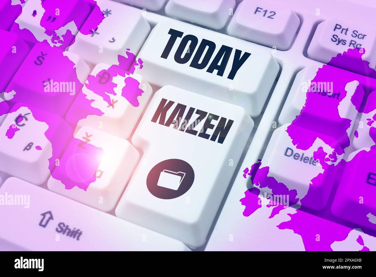 Text showing inspiration Kaizen, Business showcase a Japanese business ... Text showing inspiration Kaizen, Business showcase a Japanese business ...