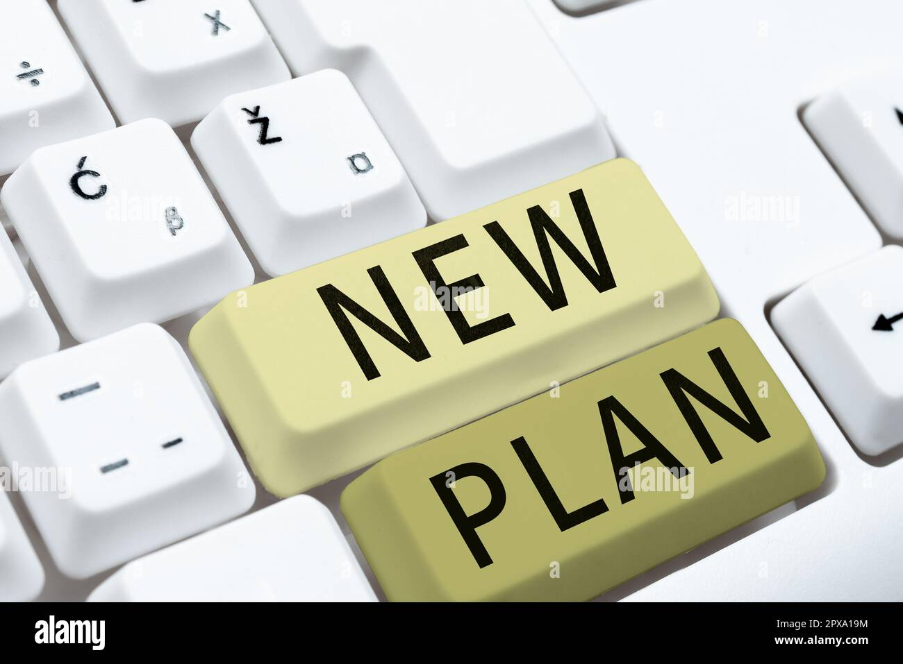 Text sign showing New Plan, Concept meaning Start of a detailed ...