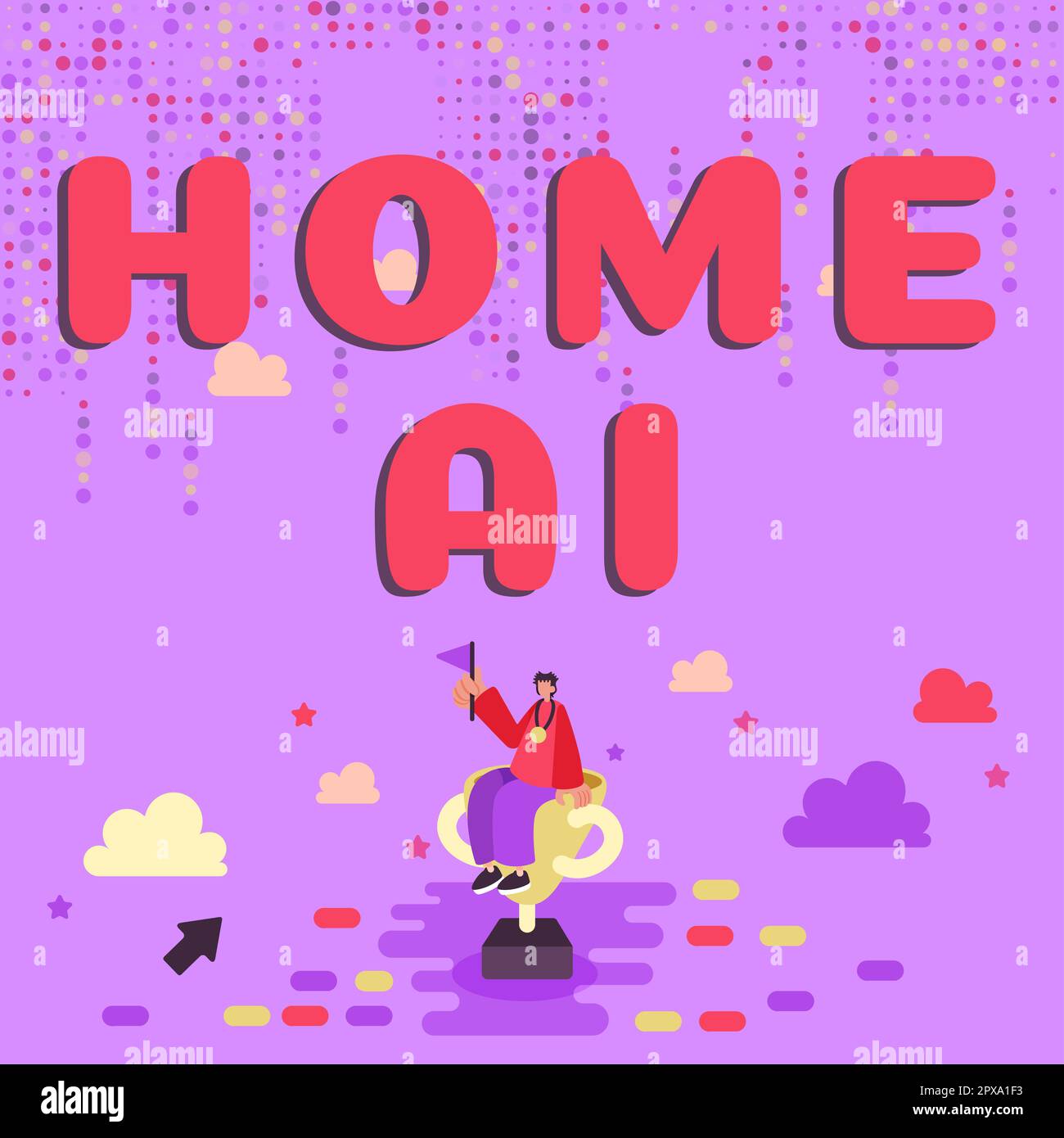 Sign Displaying Home Ai Word For Home Solution That Enables Automating