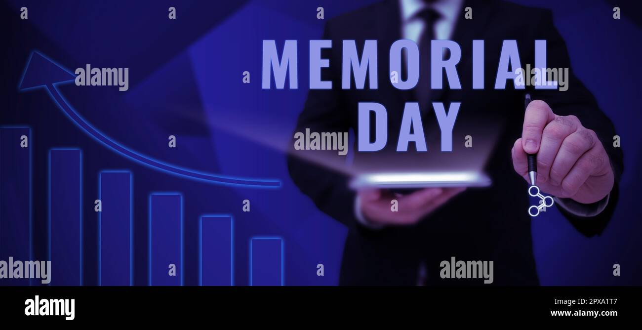 Text caption presenting Memorial Day, Business overview To honor and ... Text caption presenting Memorial Day, Business overview To honor and ...