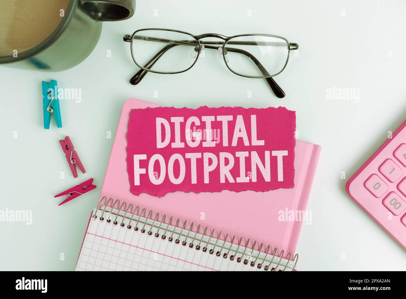 Conceptual display Digital Footprint, Word Written on uses digital ...