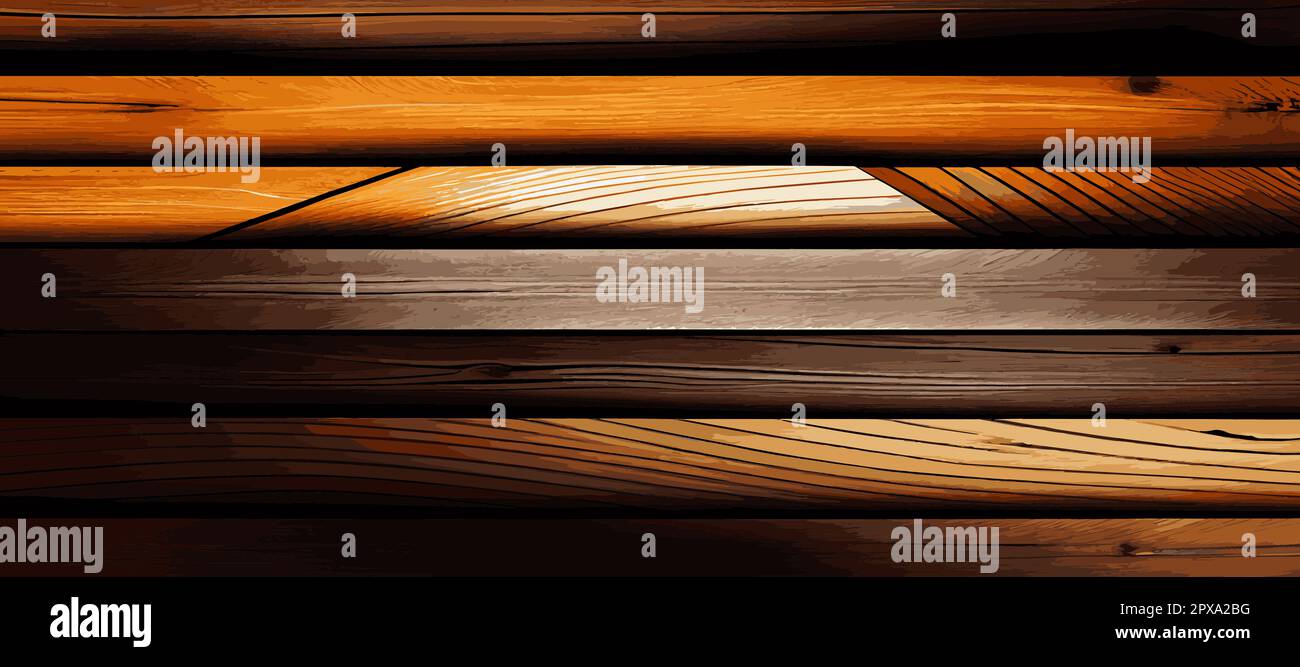 Realistic panoramic wood texture plank background, fiber texture ...