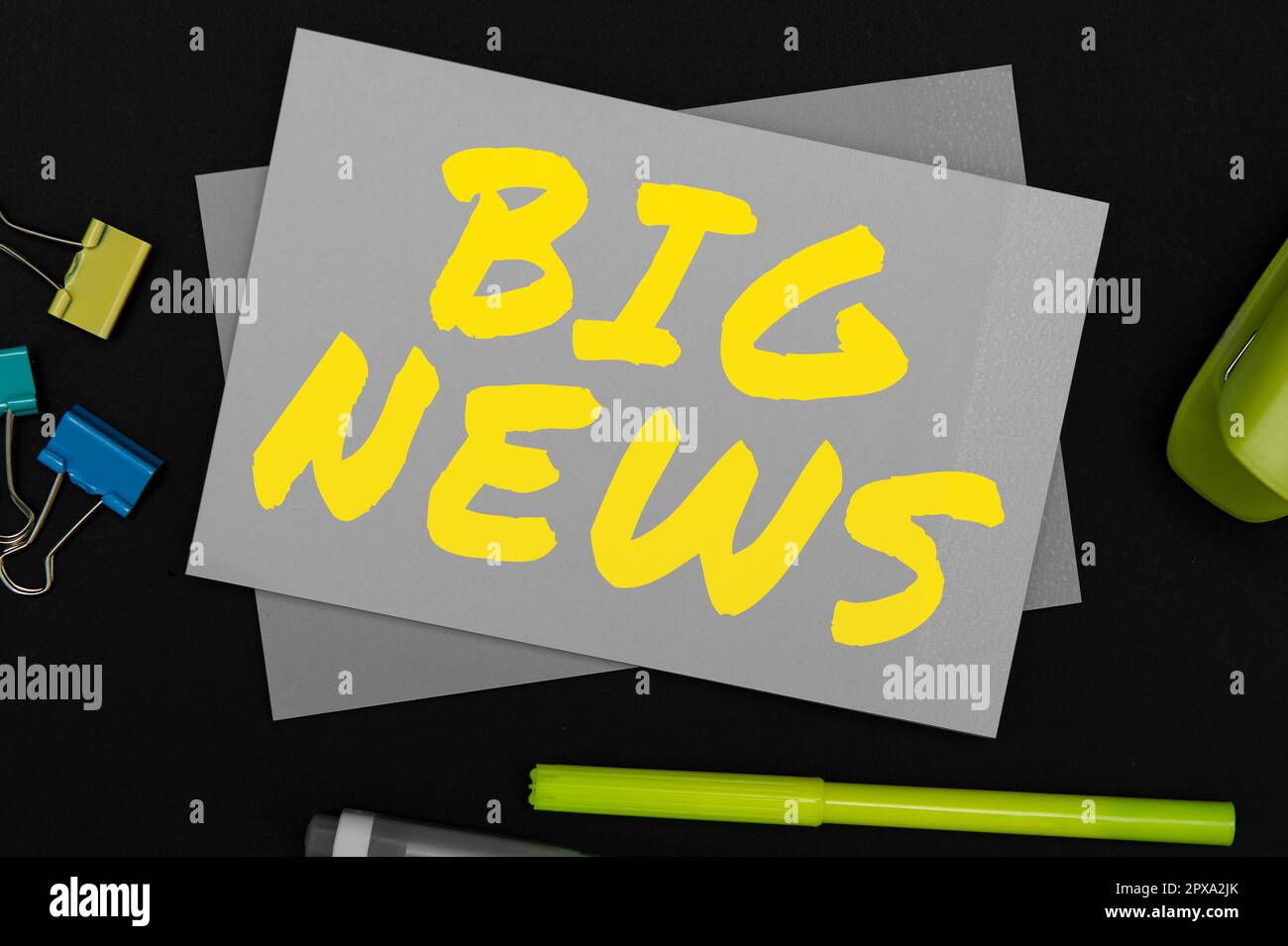 Hand writing sign Big News, Word Written on knowing actions no one ...