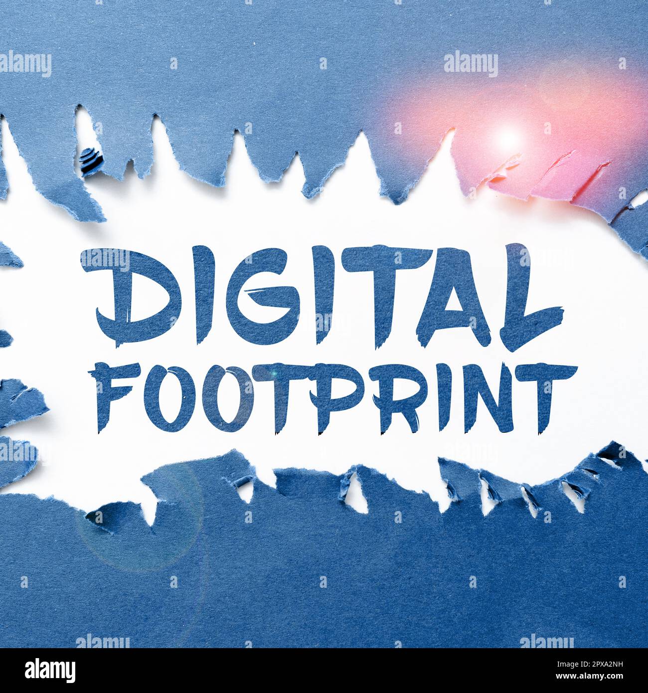 Hand writing sign Digital Footprint, Business approach uses digital ...