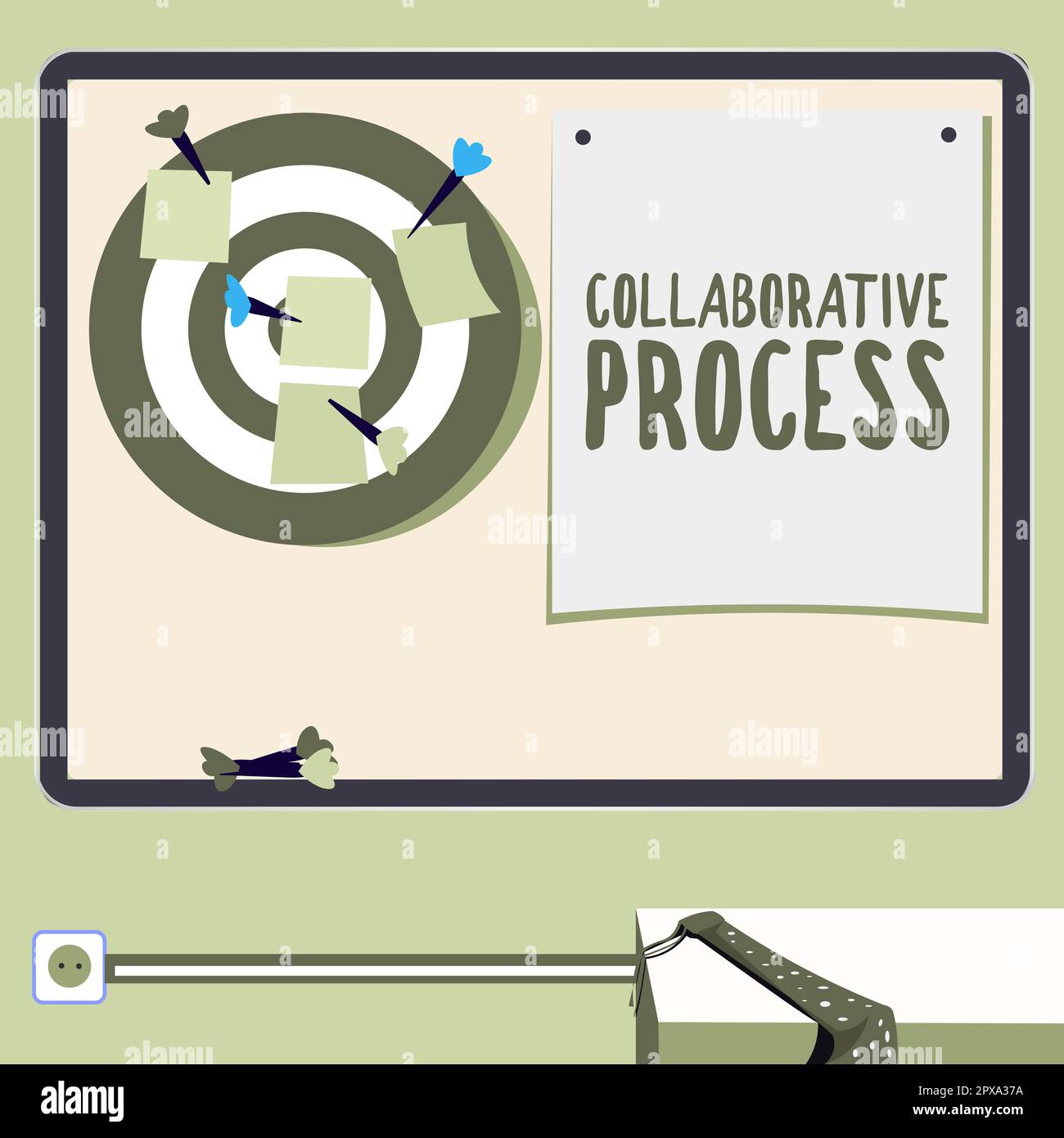 Sign displaying Collaborative Process, Word for people and ...