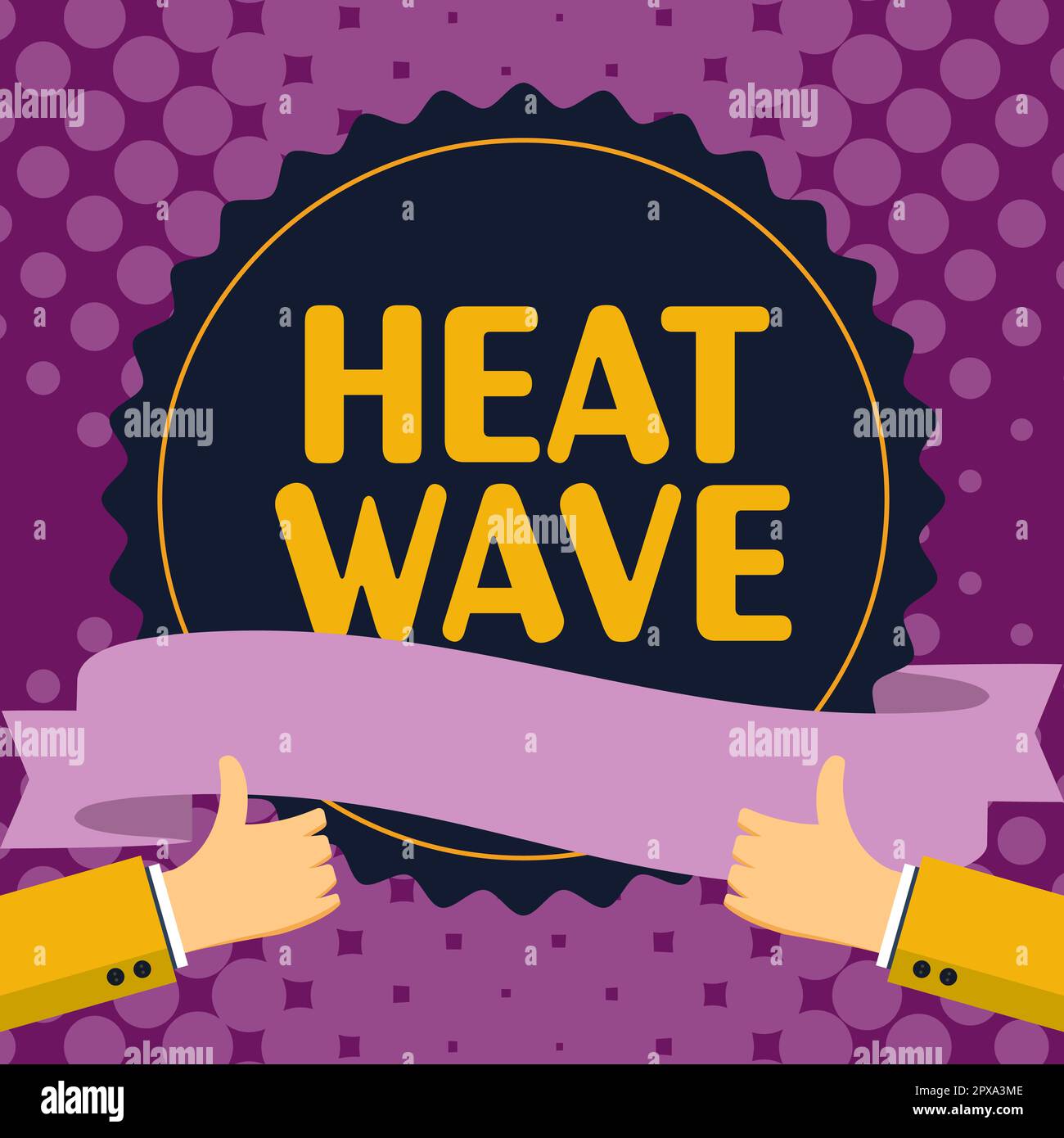 Hand writing sign Heat Wave, Business showcase a prolonged period of ...